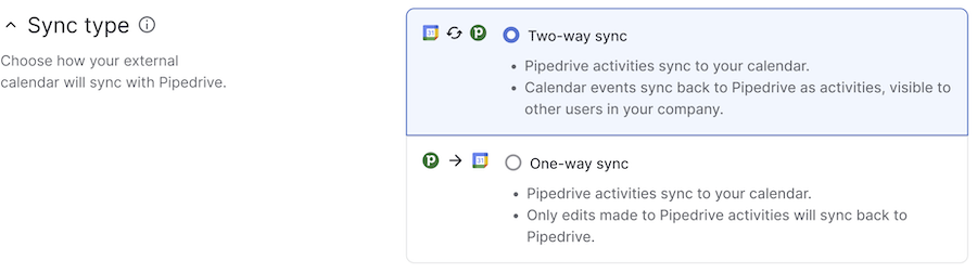 カレンダー同期 - Knowledge Base | Pipedrive